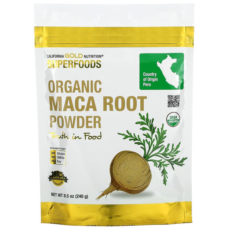 Bột rễ Maca hữu cơ California Gold Nutrition 240g