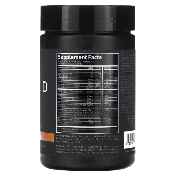 Kaged Mindset Orange Mango 3,97 oz Tăng cường tâm trí