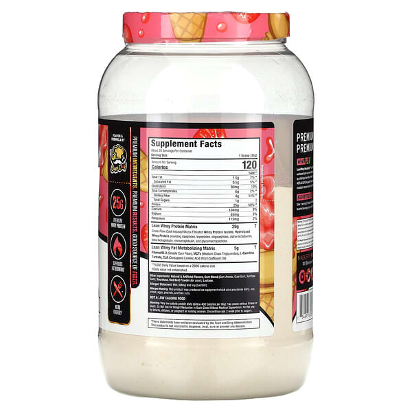 Bột protein MuscleSport Lean Whey Iso-Hydro Dâu 2 lbs