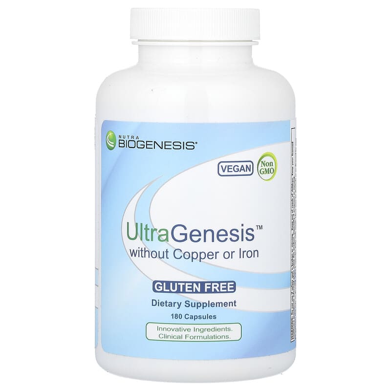 Viên uống Nutra BioGenesis UltraGenesis không đồng sắt 180 viên