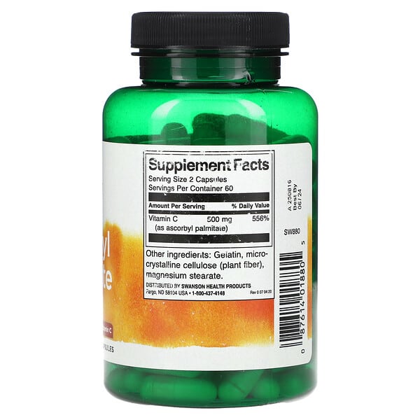 Ascorbyl Palmitate 250mg Swanson 120 viên bổ sung vitamin C